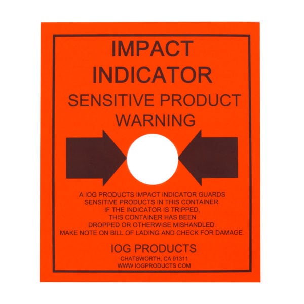 Shock Indicator | Single-Use, Low-Cost, Effective | Impact-O-Graph