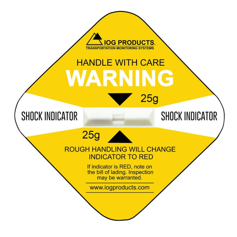 Shock Indicator Labels | G Force Impact | Impact-O-Graph